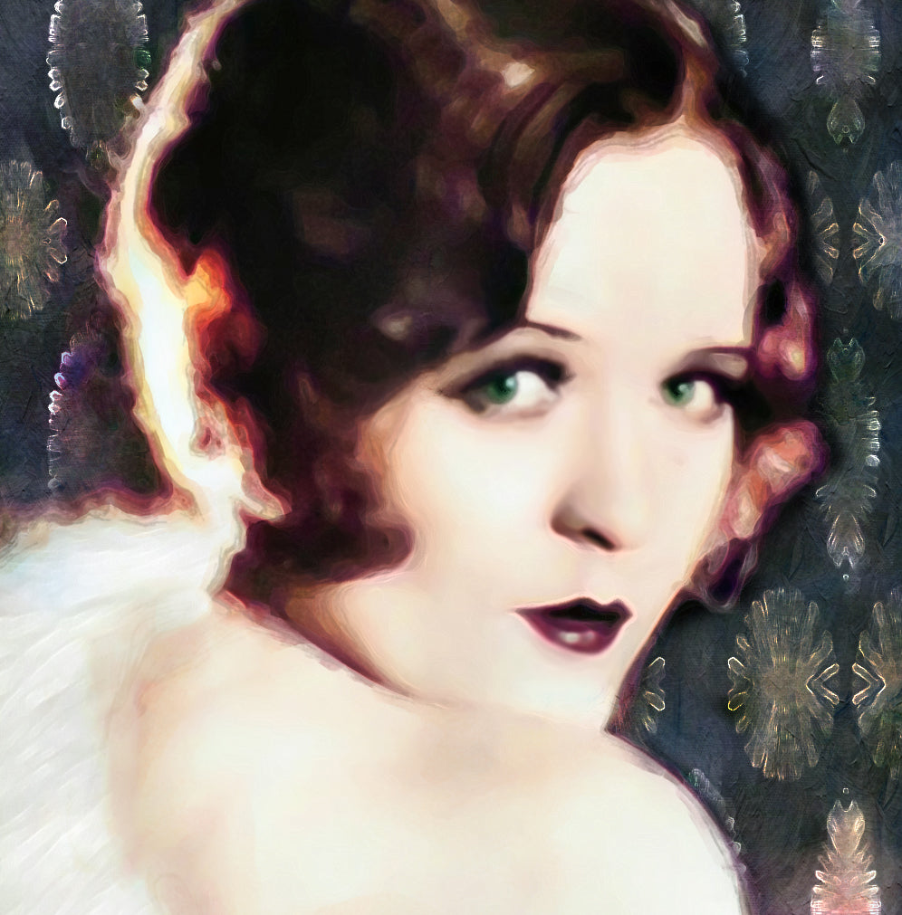 Vintage Alma Bennett Flapper Art Deco 1920s Gatsby Painting