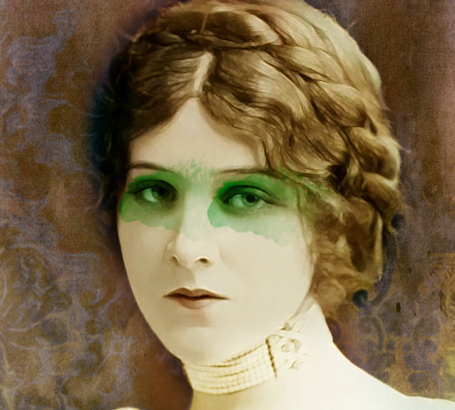 Vintage Alma Bennett Flapper Art Deco 1920s Gatsby Painting